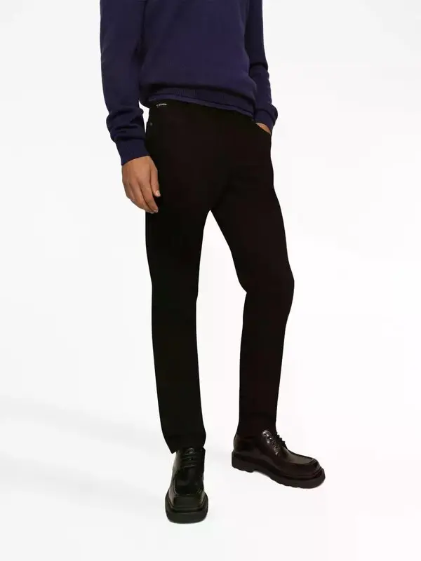Dolce & Gabbana Logo-plaque Slim-fit Jeans