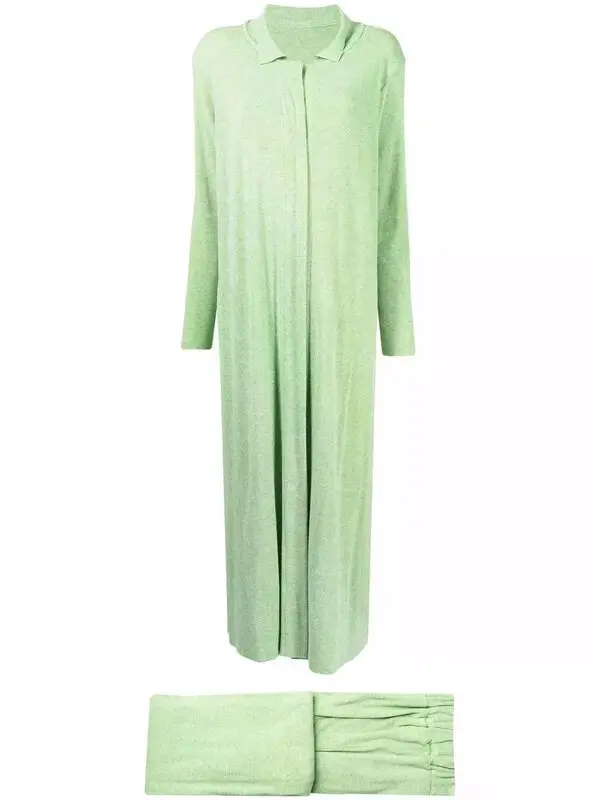 BAMBAH Knitted Dress-trousers Set - Green