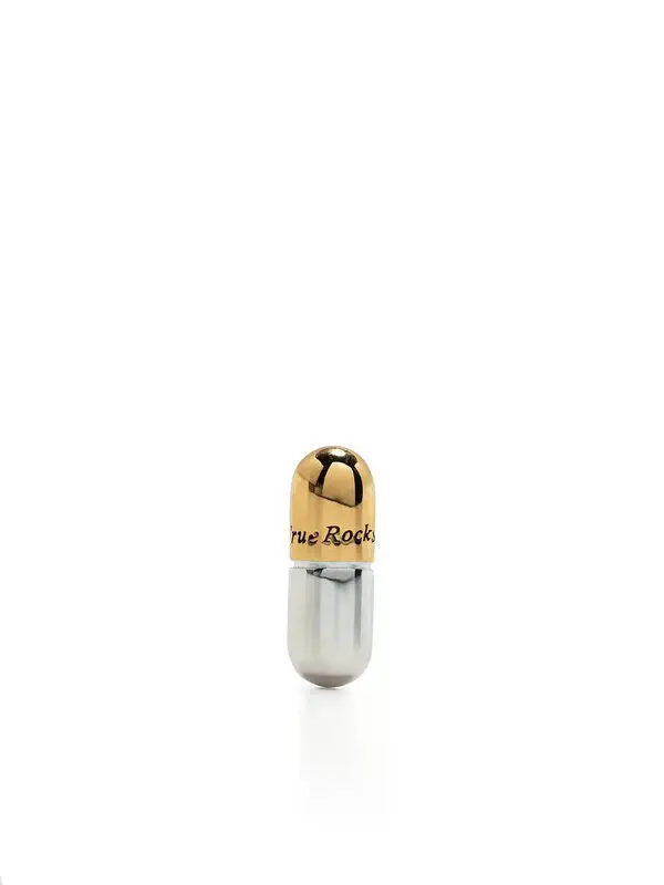 TRUE ROCKS Pill Two-tone Stud Earring - Silver