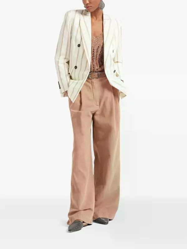 Brunello Cucinelli Pleated Wide-leg Trousers