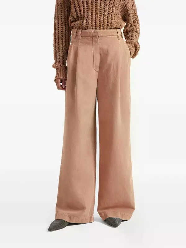 Brunello Cucinelli Pleated Wide-leg Trousers