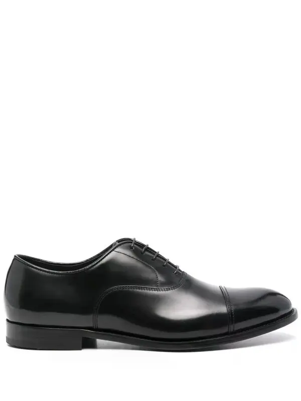 DOUCAL'S Leather Oxford Shoes - Black