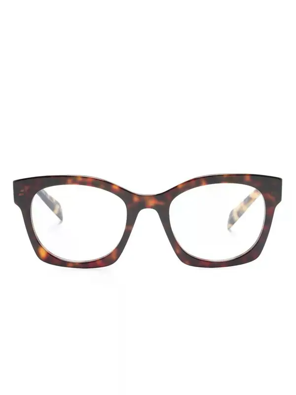 Prada Tortoiseshell D-frame Glasses - Brown