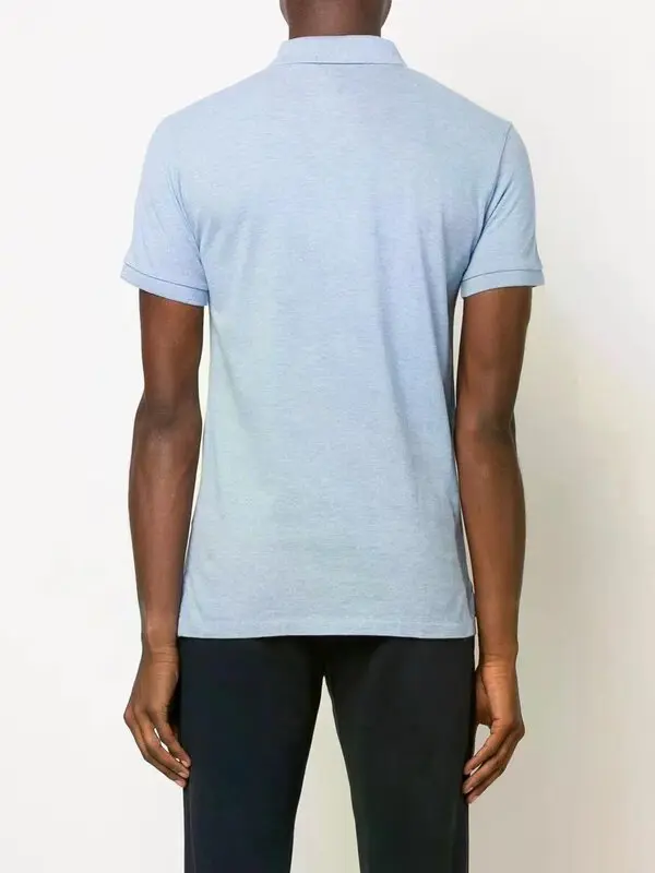 Polo Ralph Lauren Embroidered-logo Cotton Piqué Polo Shirt - Blue