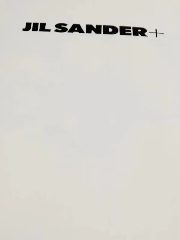 JIL SANDER Long Sleeve Cropped Top - White