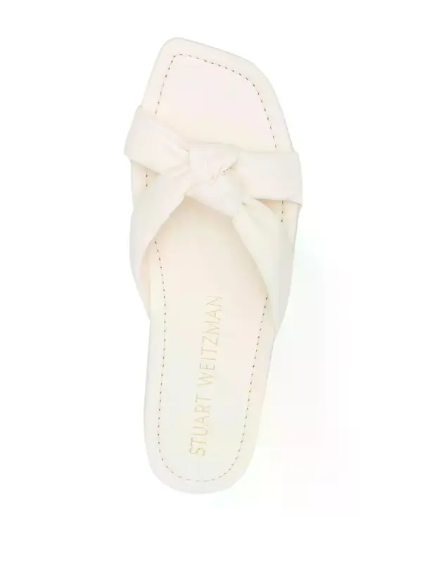 STUART WEITZMAN Flat-sole Leather Mules