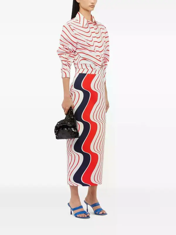 MSGM Printed Calf-length Pencil Skirt