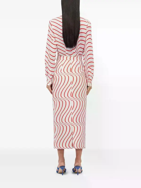 MSGM Printed Calf-length Pencil Skirt