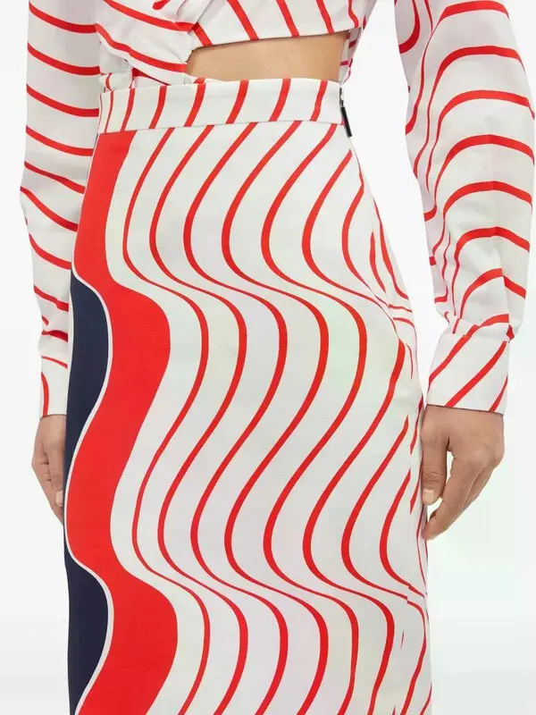 MSGM Printed Calf-length Pencil Skirt