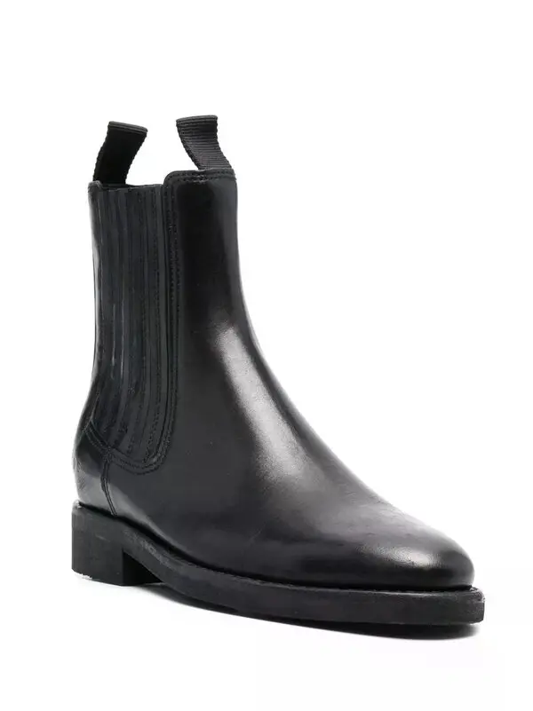 GOLDEN GOOSE Logo-charm Leather Boots
