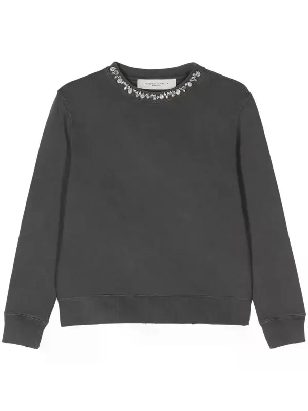 GOLDEN GOOSE Crystal-embellished Cotton Sweatshirt