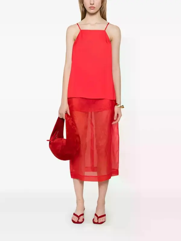 TWINSET Square Neck Tank Top - Red