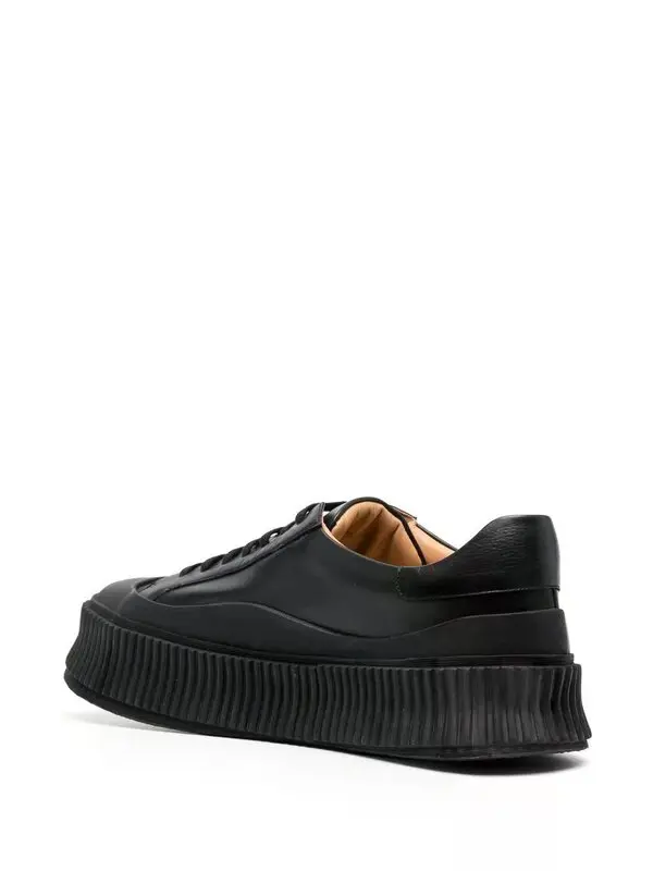 JIL SANDER Lace-up Leather Platform Sneakers