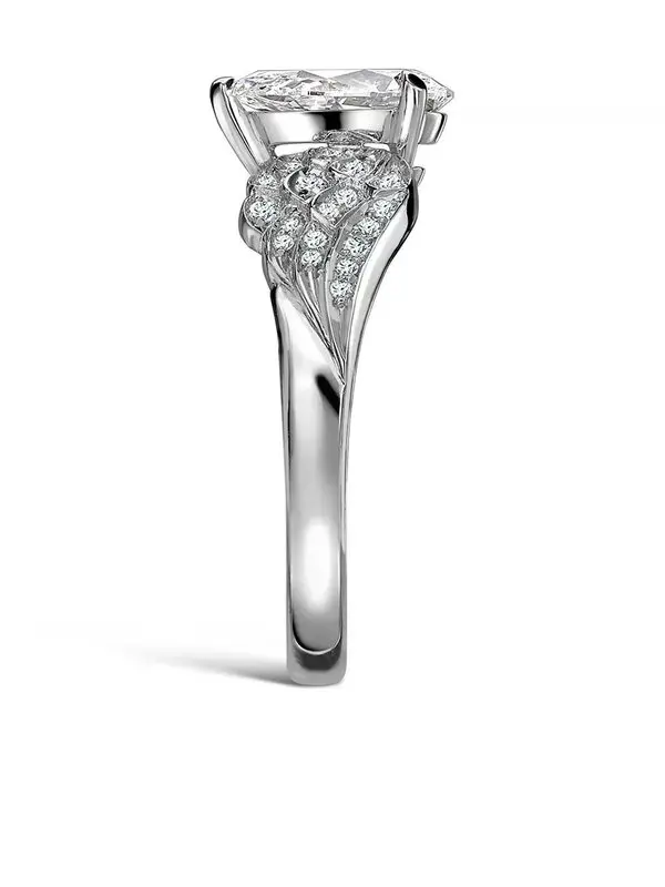 PRAGNELL Platinum Pear Shaped Diamond Tiara Ring - Silver