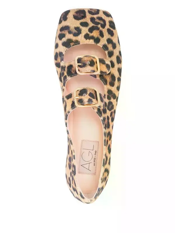 Agl Leopard-print Ballet Flats