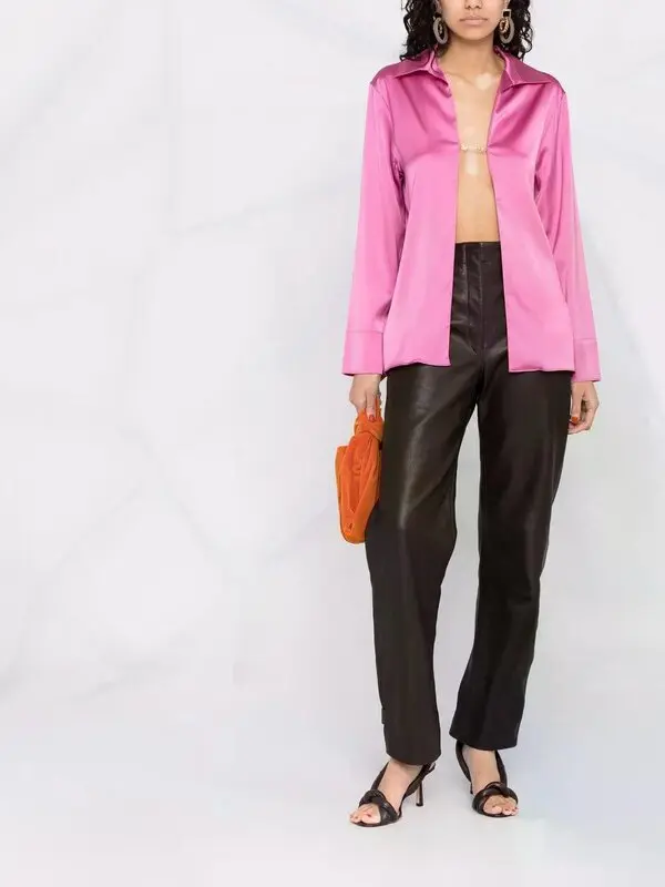 Jacquemus La Chemise Notte Satin Shirt - Pink