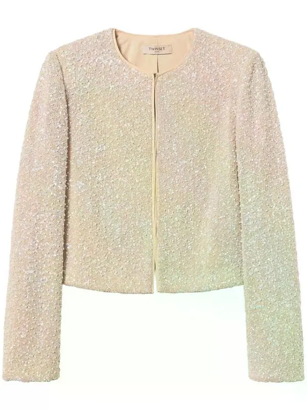 TWINSET Sequinned Jacket - Neutrals