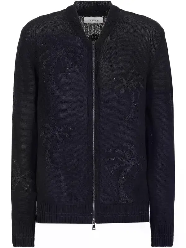 LANEUS Palm Tree Embroidered Jacket