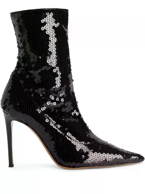 Alexandre Vauthier Sequin-embellished Boots - Black