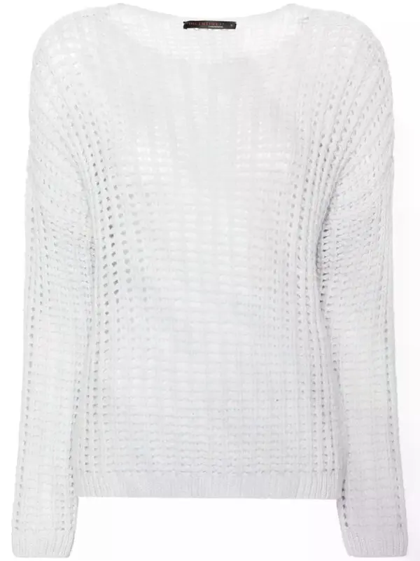 Incentive! Cashmere Open-knit Cashmere Jumper - Blue