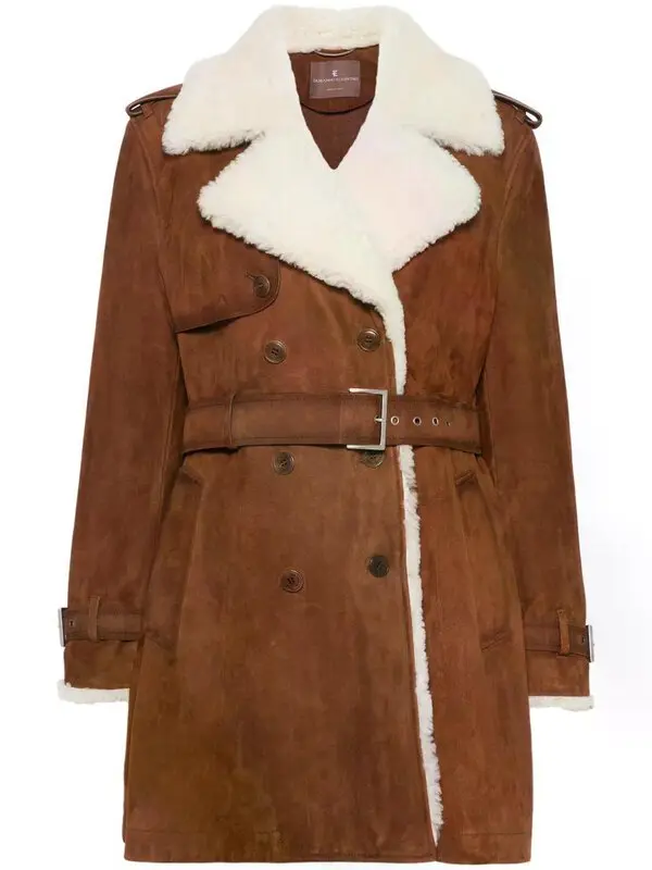 Ermanno Scervino Double-breasted Shearling Coat