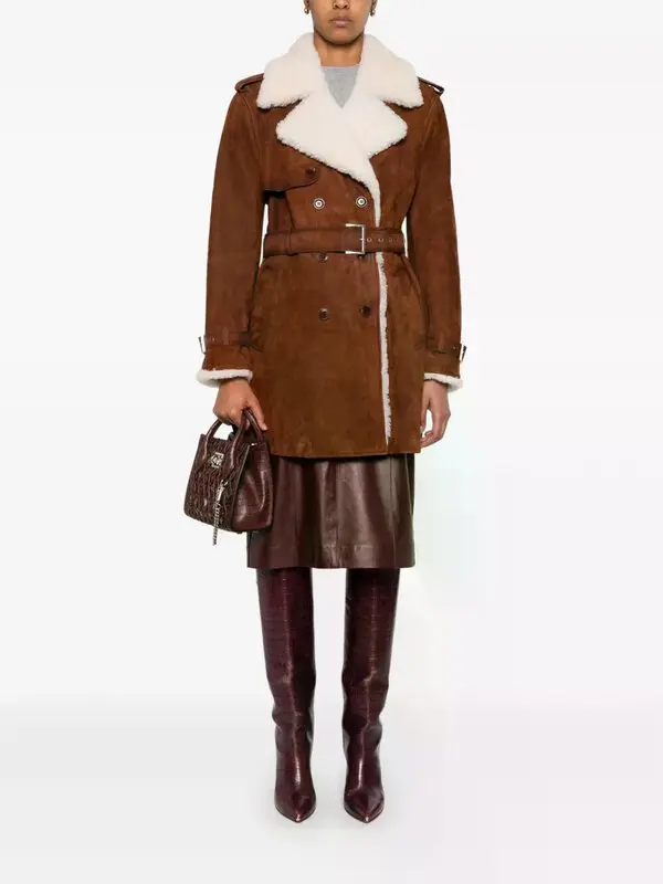 Ermanno Scervino Double-breasted Shearling Coat