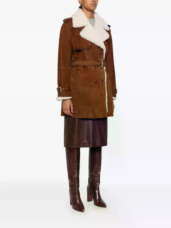Ermanno Scervino Double-breasted Shearling Coat