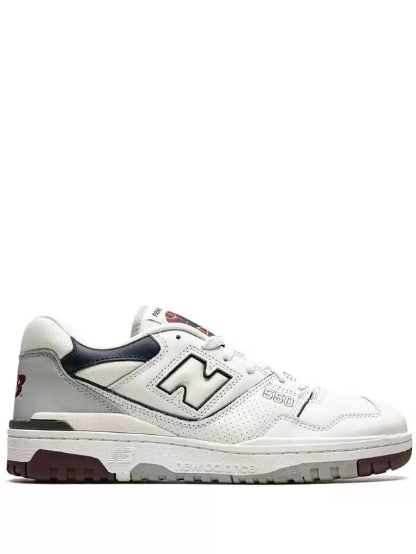 NEW BALANCE 550 Lace-up Perforated Sneakers - White