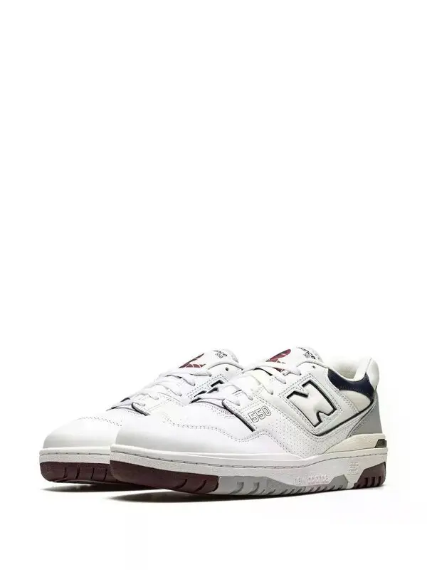 NEW BALANCE 550 Lace-up Perforated Sneakers - White