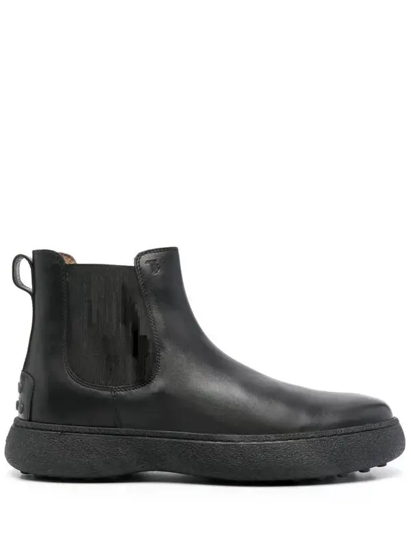 TOD'S Logo-debossed Leather Boots