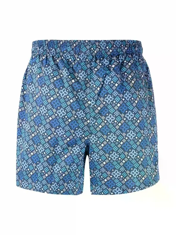 Tagliatore Pattern-print Swim Shorts