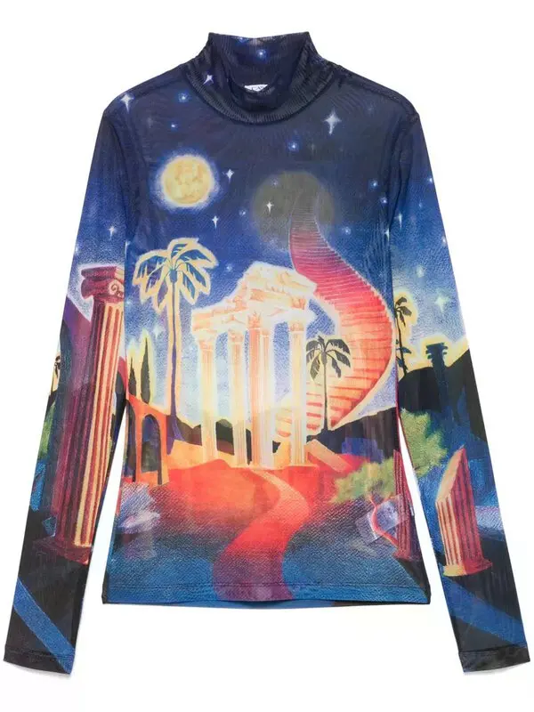 Casablanca Printed Mesh T-shirt