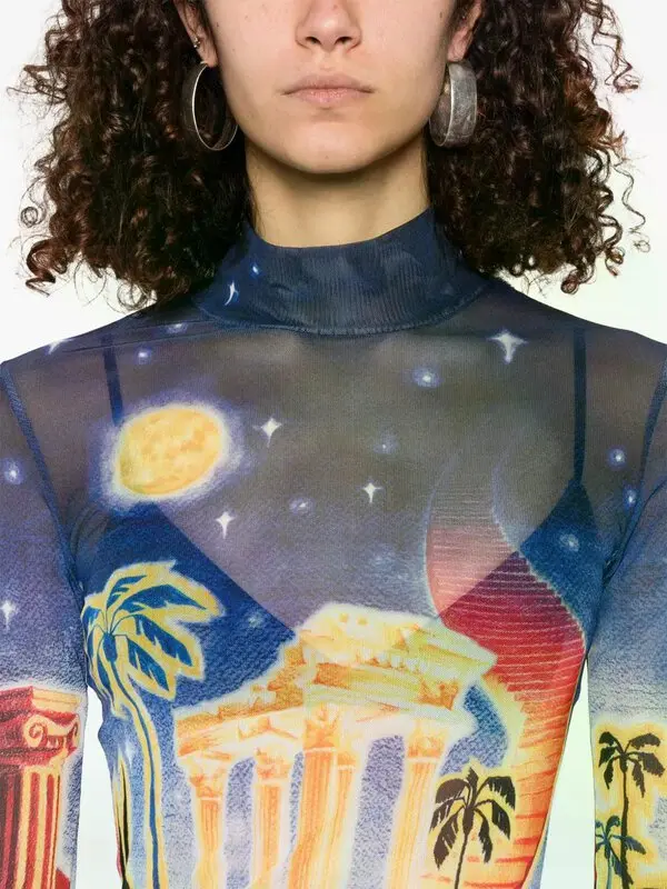 Casablanca Printed Mesh T-shirt