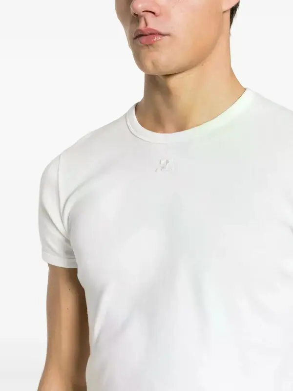 COURREGES Logo-appliqué T-shirt