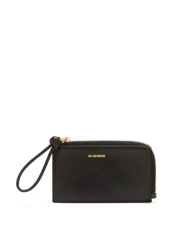 JIL SANDER Logo-lettering Leather Wallet - Black