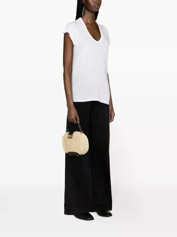 MARANT ETOILE Zankou Linen T-shirt - White