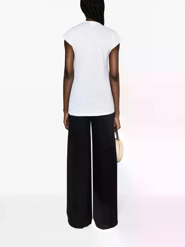 MARANT ETOILE Zankou Linen T-shirt - White