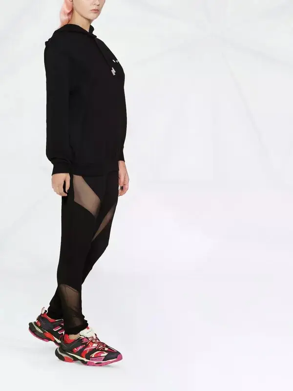 Philipp Plein Sheer-panel Ribbed Stretch Leggings