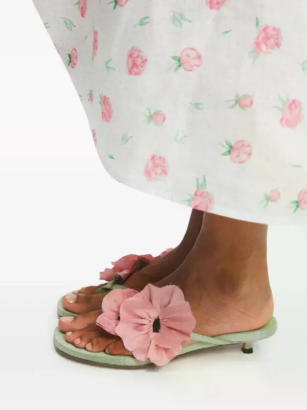 Sleeper Atlanta Rose-print Linen Dress