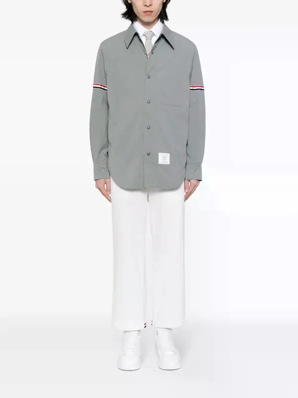 Thom Browne Rwb Armband Piqué Shirt Jacket