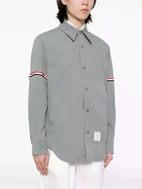 Thom Browne Rwb Armband Piqué Shirt Jacket