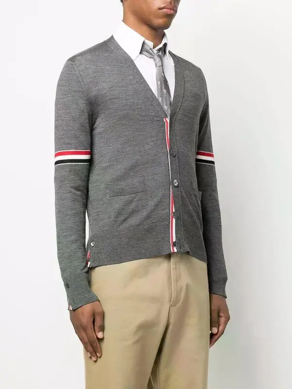 Thom Browne Rwb Striped Cardigan