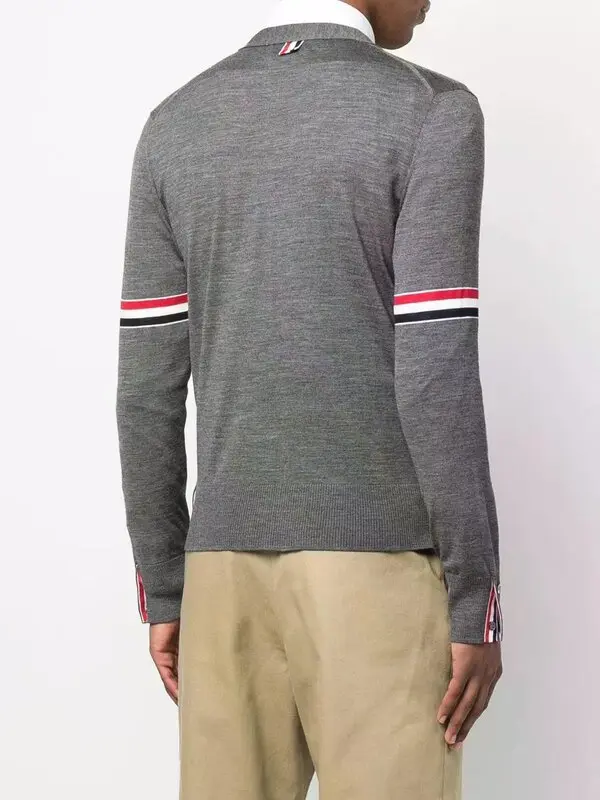 Thom Browne Rwb Striped Cardigan