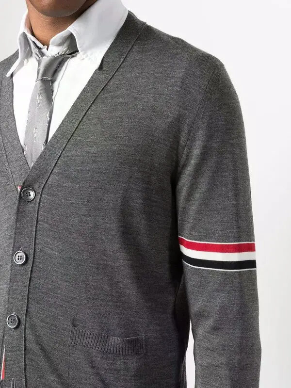 Thom Browne Rwb Striped Cardigan