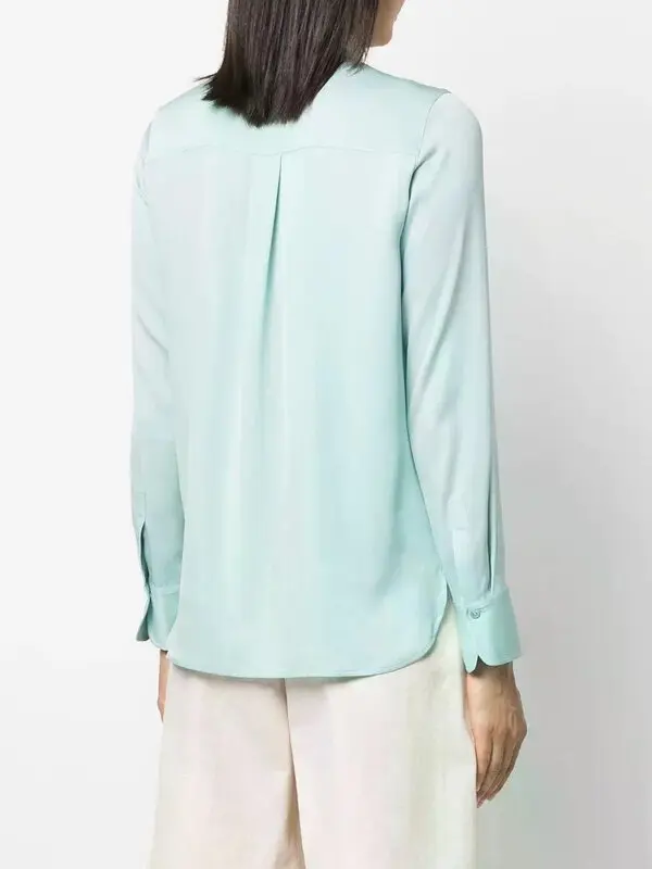 Vince Stretch-silk Buttoned Shirt