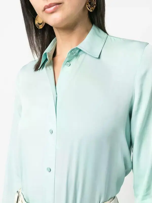 Vince Stretch-silk Buttoned Shirt