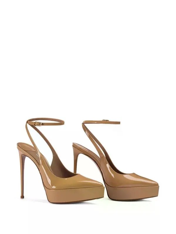 LE SILLA Uma Platform Slingback Pumps - Neutrals