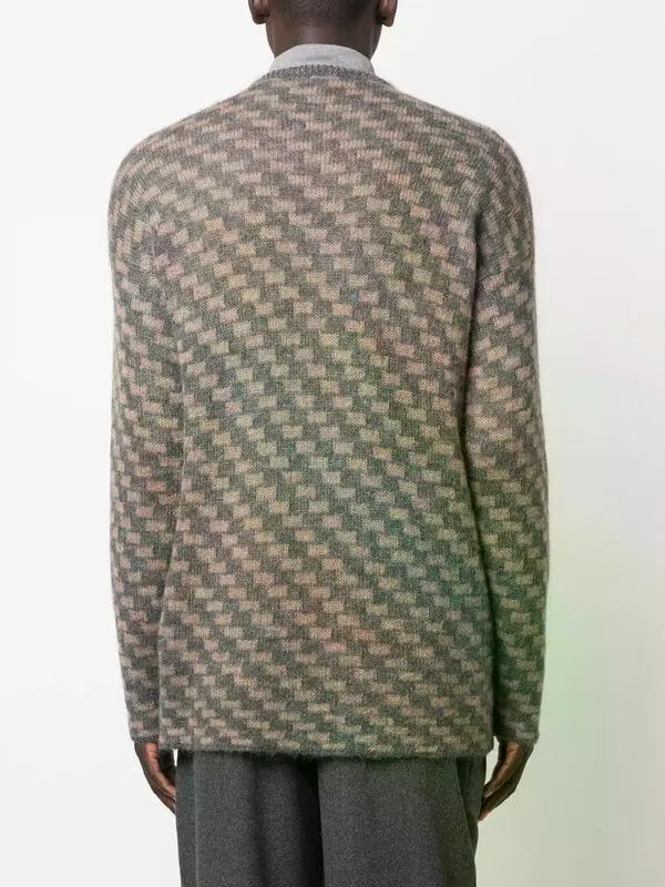 Giorgio Armani Geometric-pattern Intarsia-knit Jumper