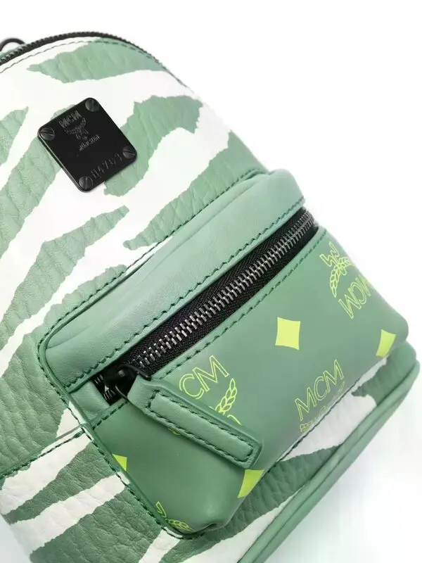 Mcm Animal Print Leather Backpack