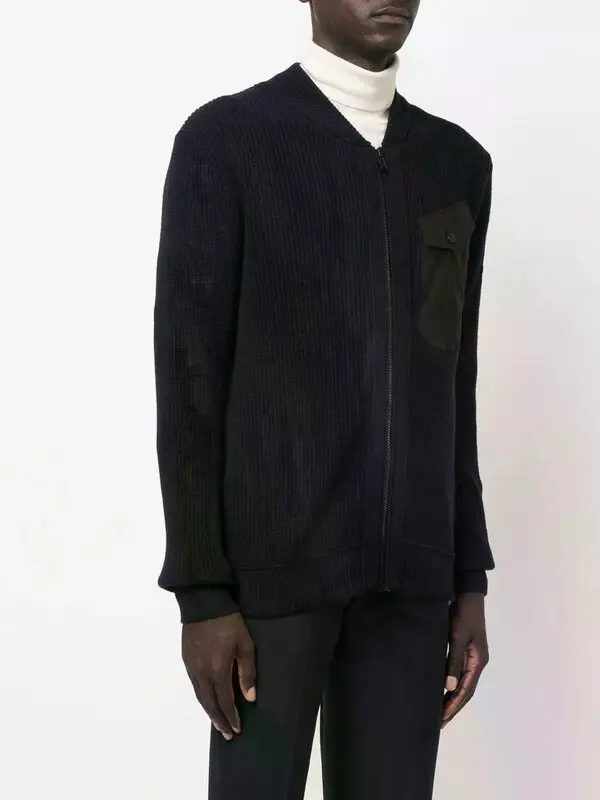 BOSS Zipped-up Knit Cardigan